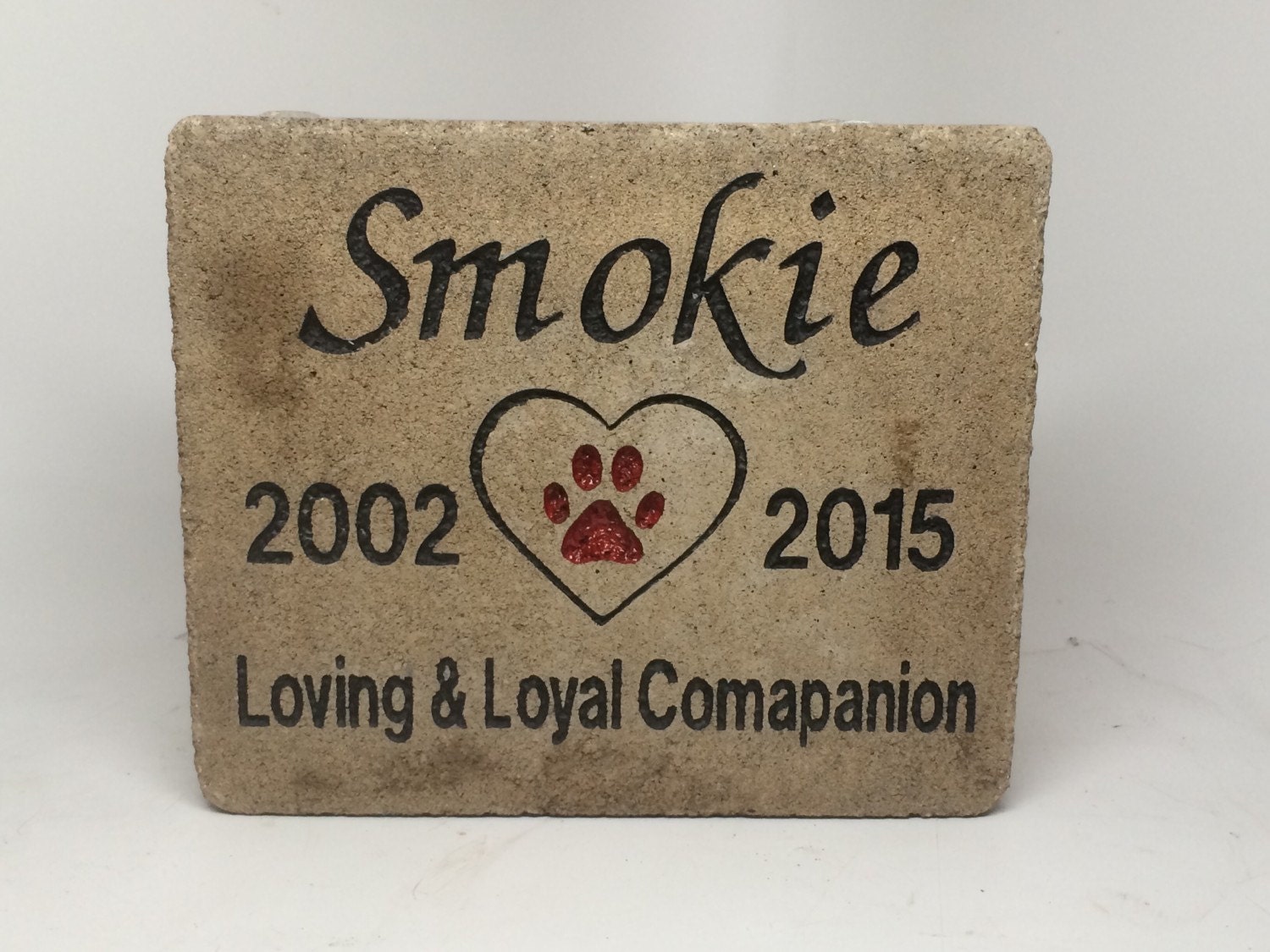 PERSONALIZED Pet Memorial Stone // Engraved Stone // | Etsy