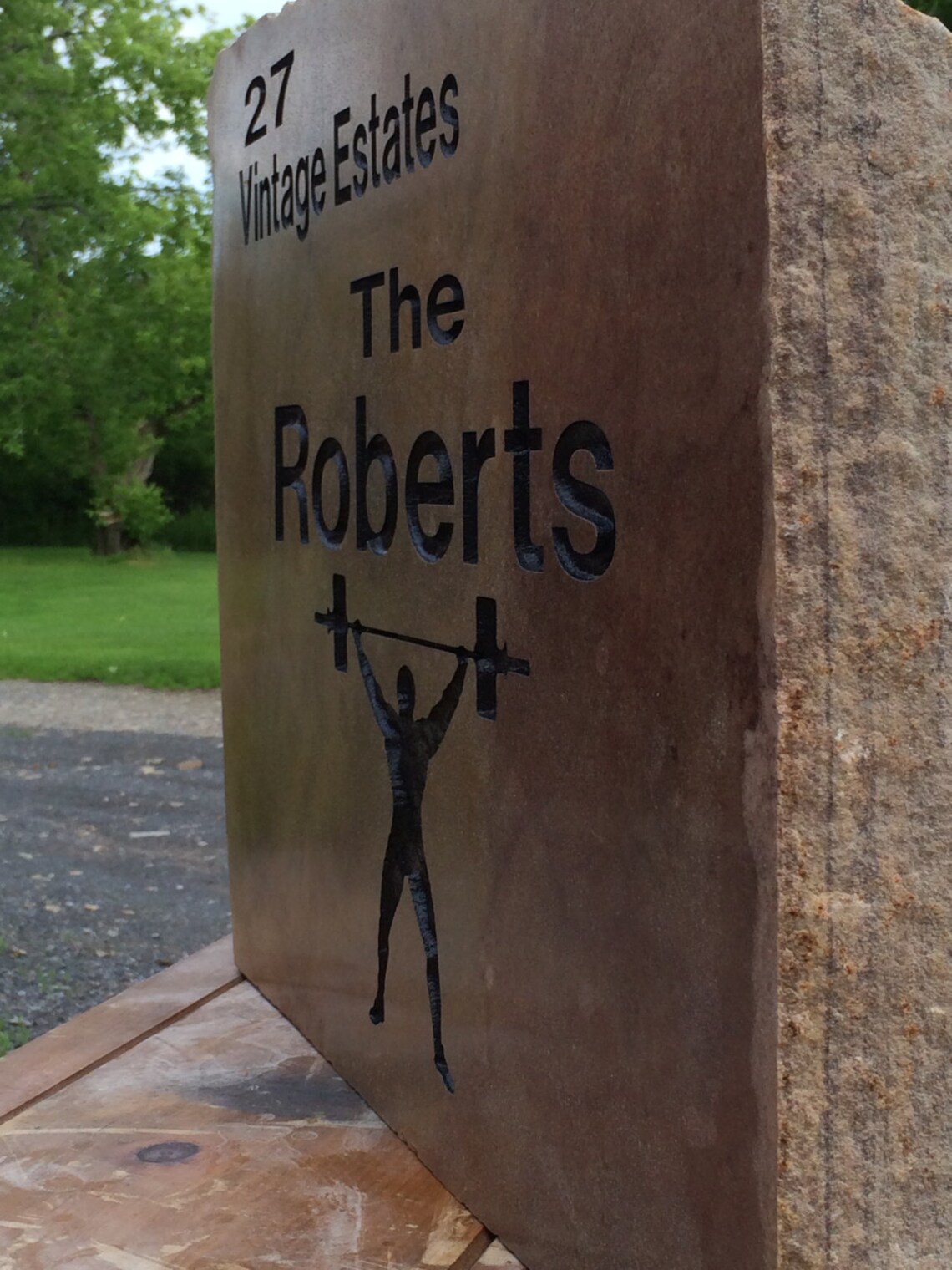 PERSONALIZED House Marker Stone // Natural Stone // Deeply - Etsy