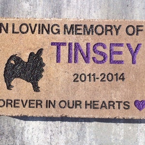 PERSONALIZED Pet Memorial Stone // Engraved Stone // Customized ...