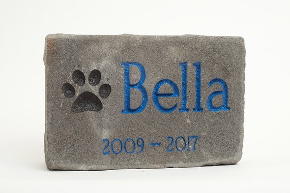 PERSONALIZED Pet Memorial Stone // Engraved Stone // | Etsy