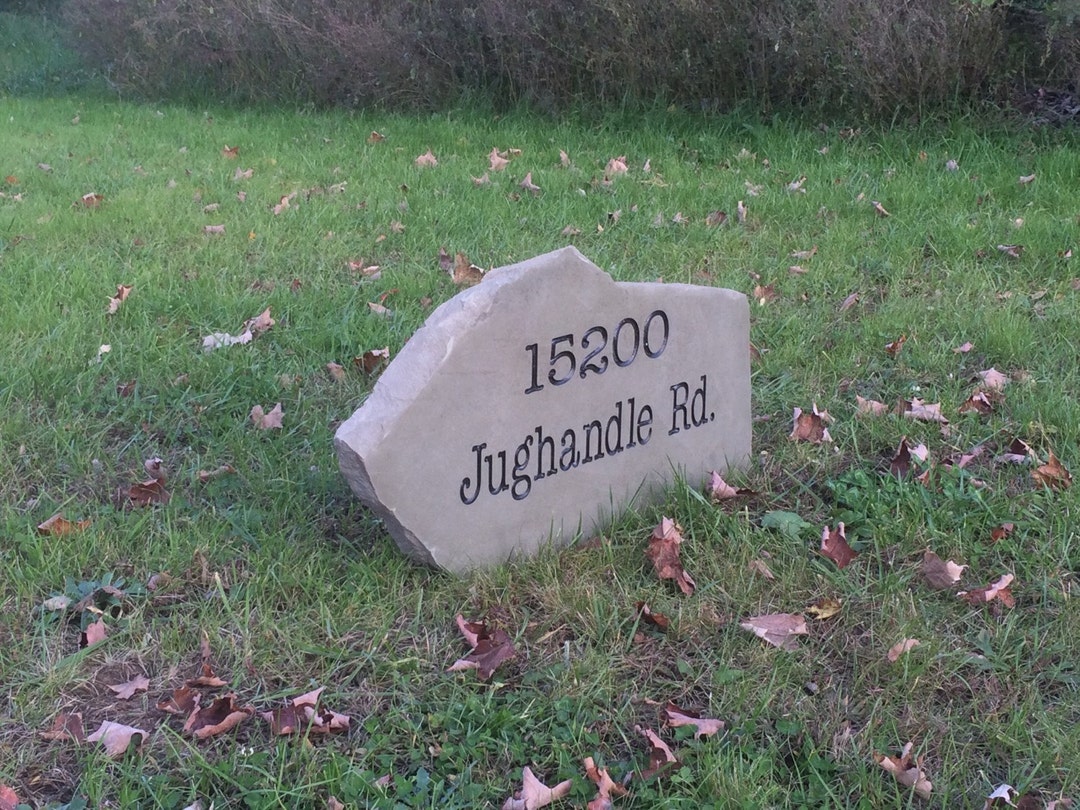 PERSONALIZED House Marker Stone // Natural Stone // Bluestone // Deeply ...