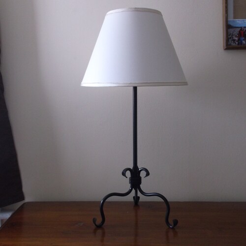 Hand Forged Table Lamp - Etsy
