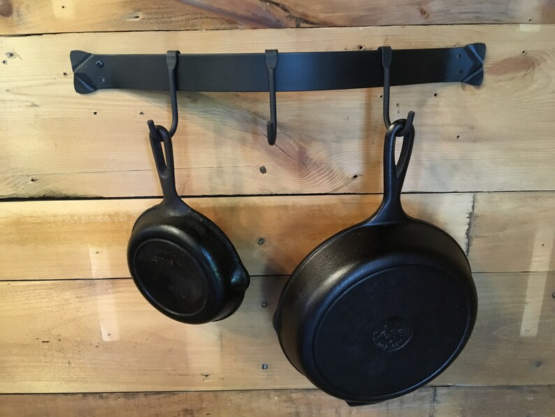 Hand Forged Hammered Pot Rack - Etsy