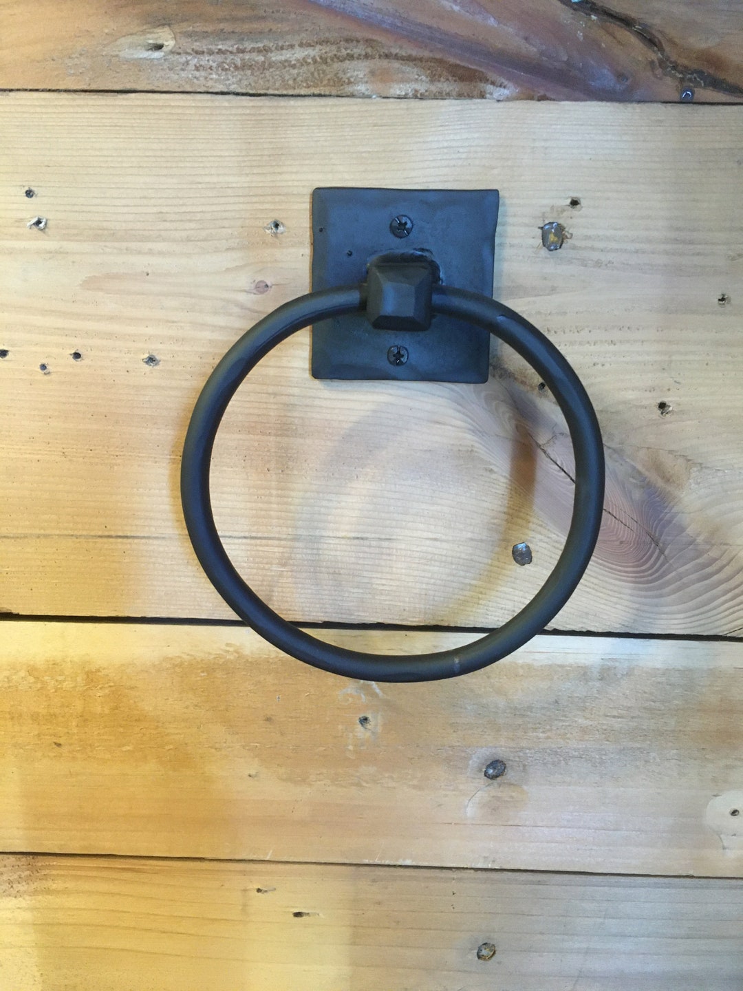 Hand Forged Towel Ring - Etsy