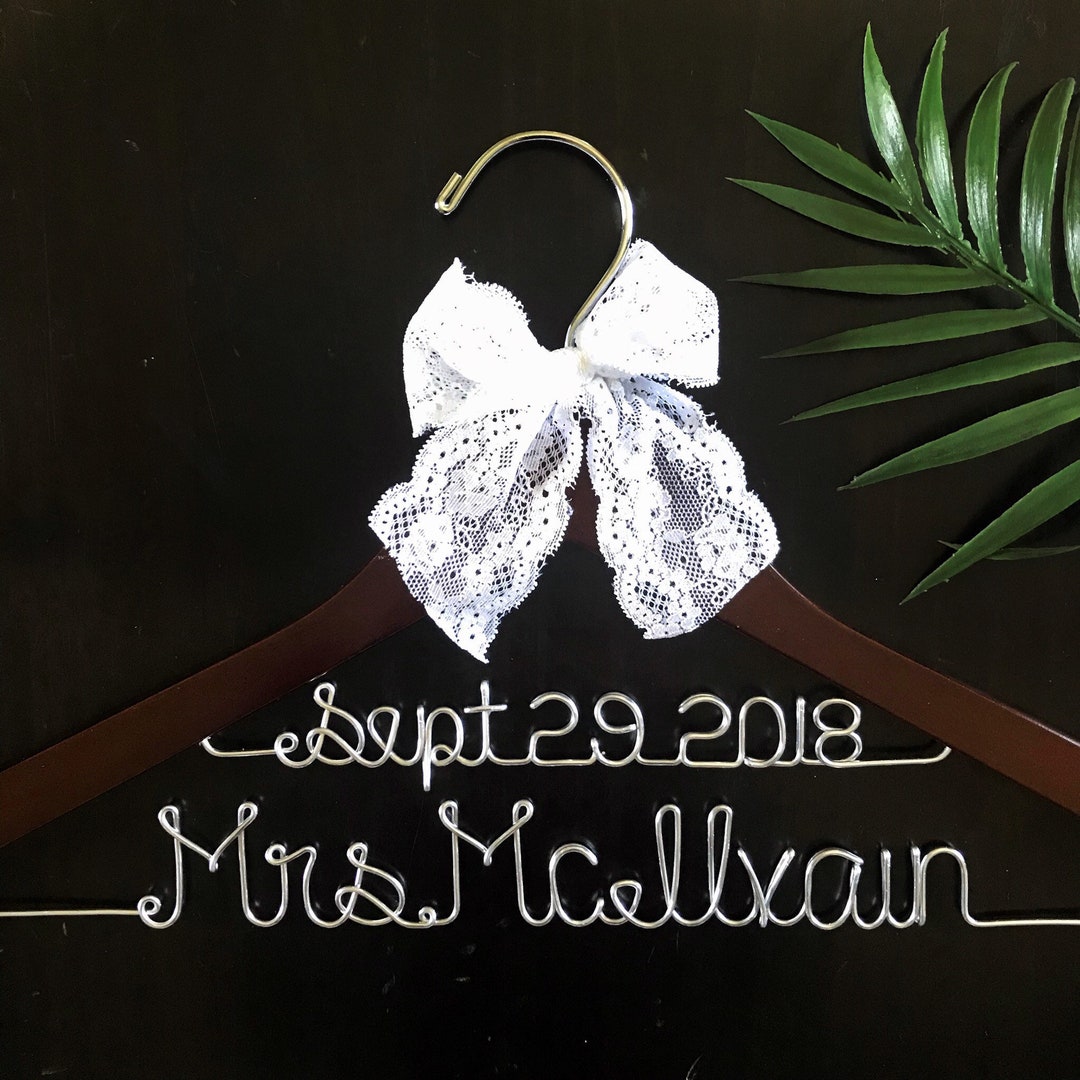 Hangers - Bridal Wedding Dress Hangers, Mrs Personalized Hangers ...
