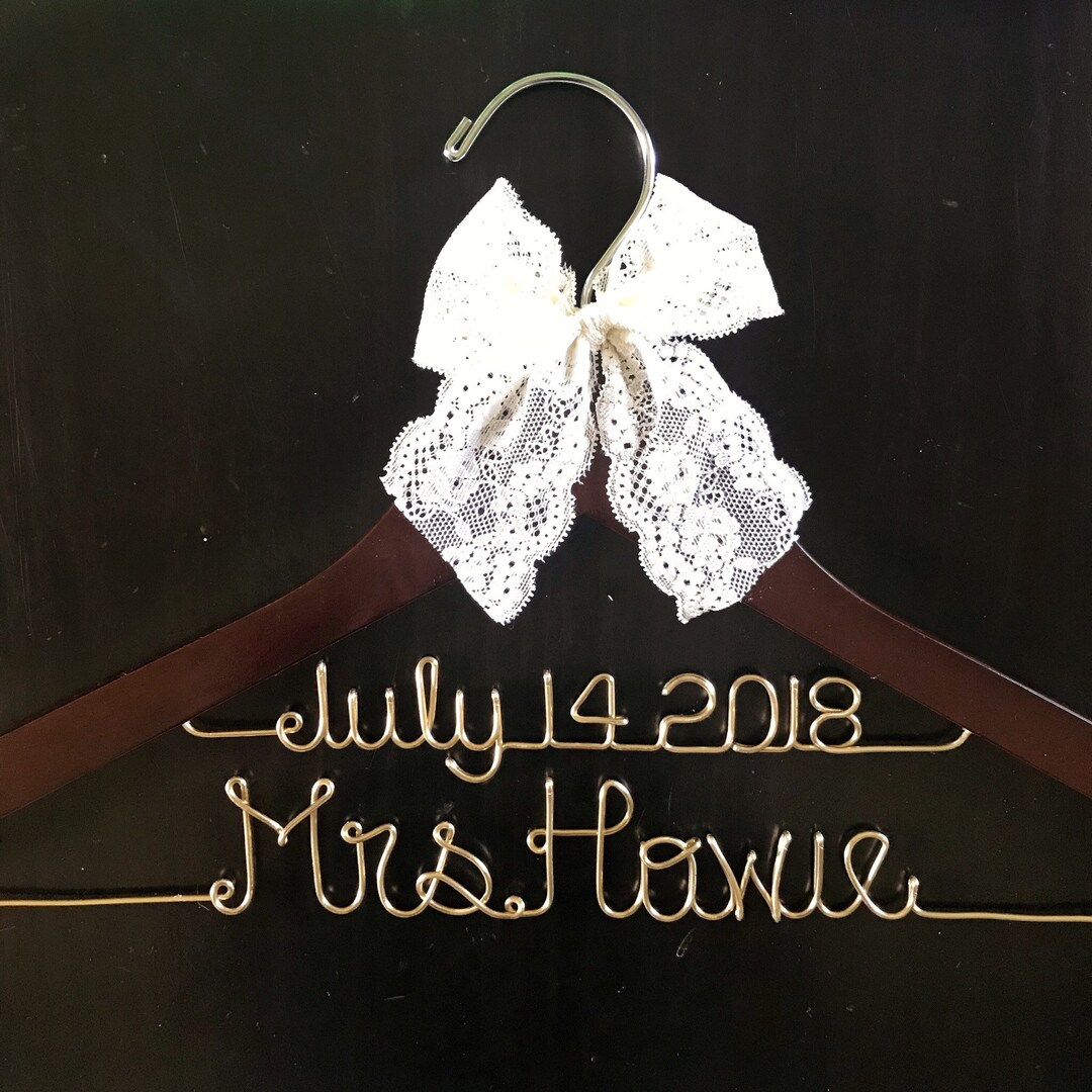 Wedding Dress Hanger Rustic Bride Hanger, Barn Wedding Mrs Hanger ...