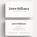 Minimalistic Calling Card, Black White Business Card, Creative Card ...