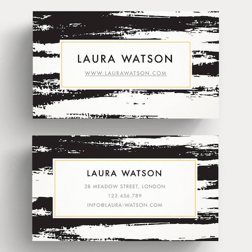 Business Card Template Business Card for Artists Paint Brush - Etsy
