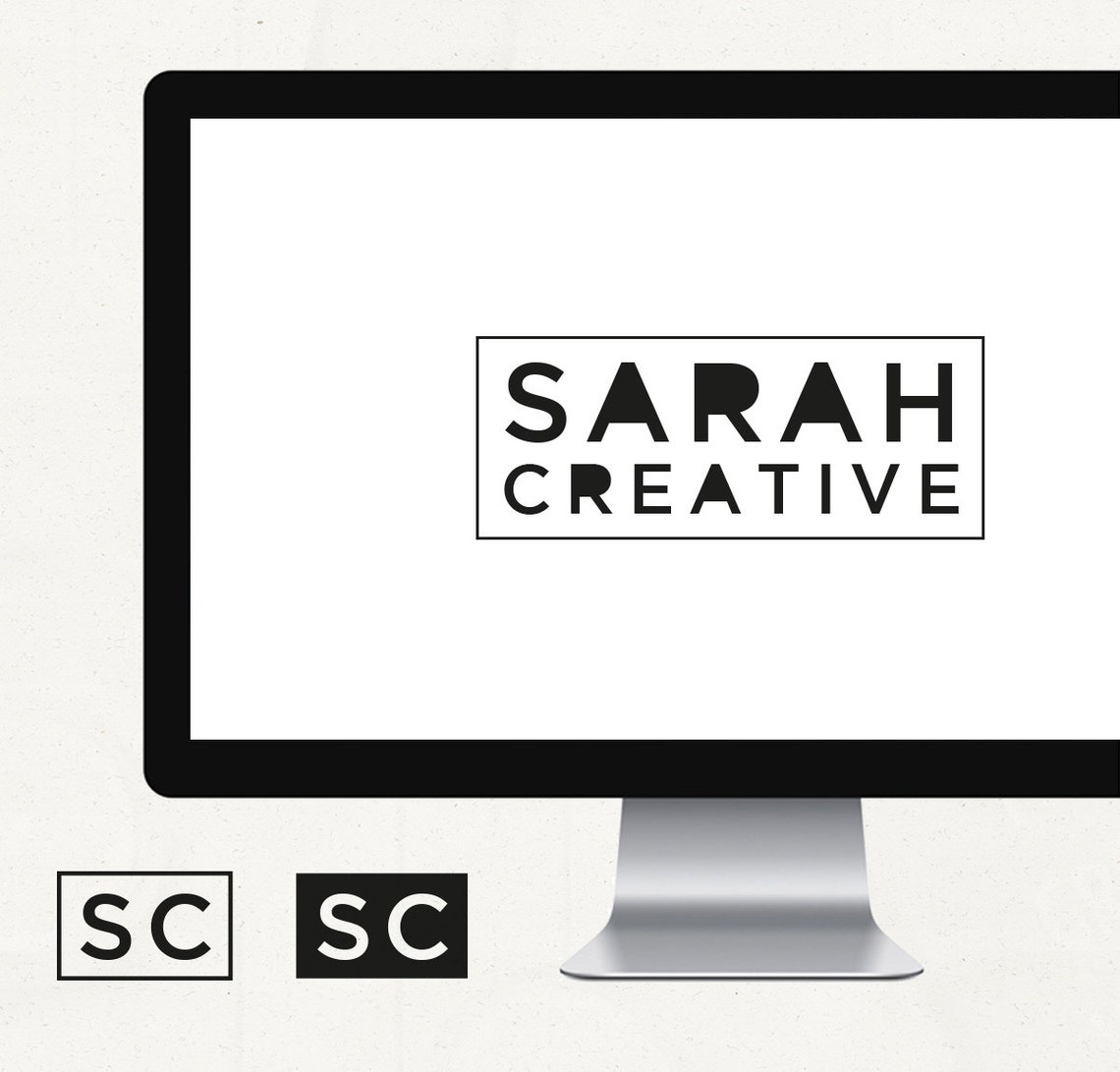 Modern Bold Logo in Square Frame, Pre-made Professional Logo for Small ...