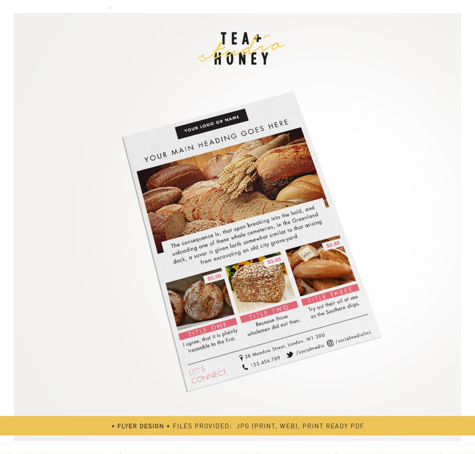 Leaflet Template, A6 Simple Flyer Design, Modern Photography Marketing ...