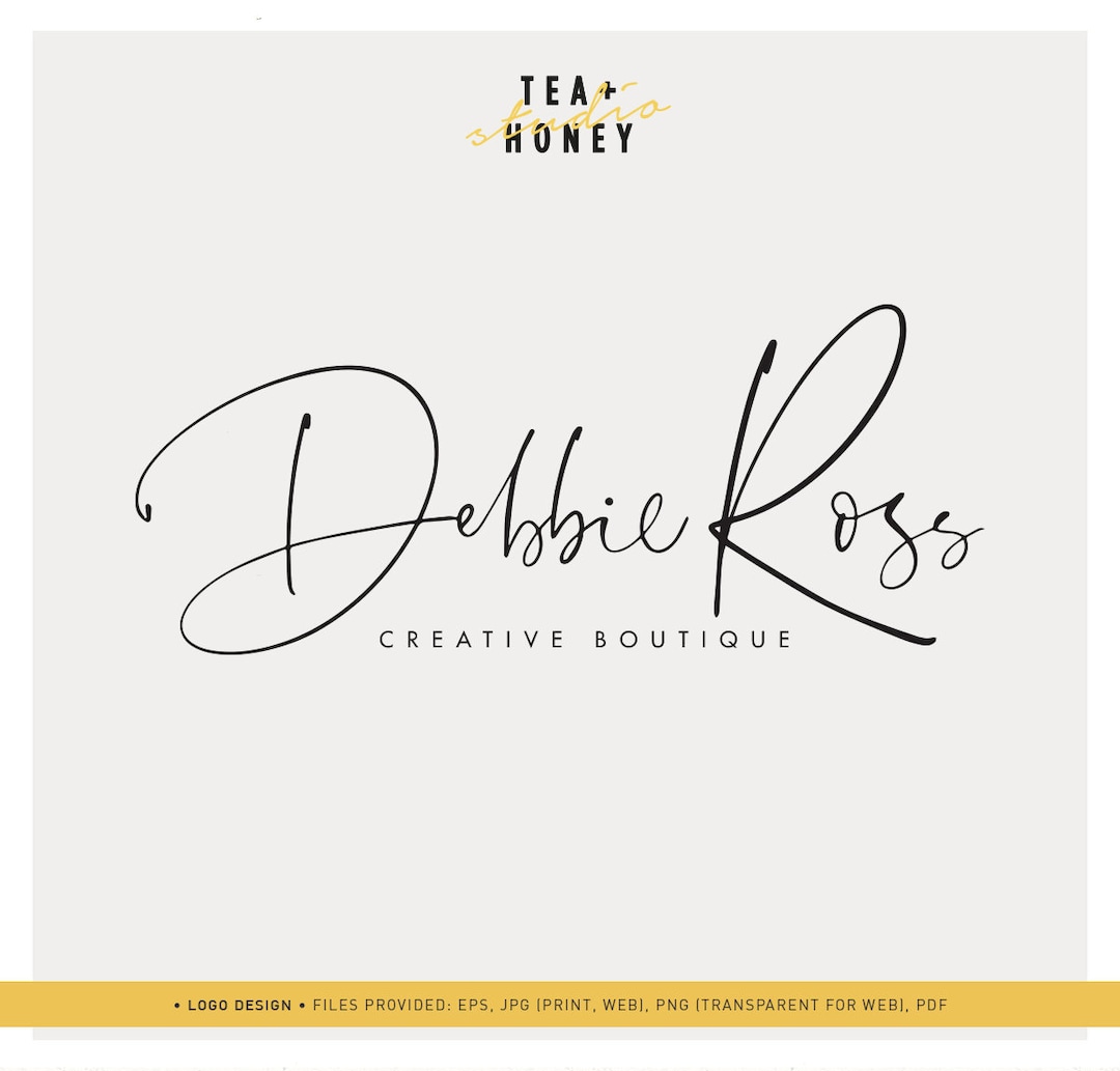 Script Font Logo, Luxury Logo, Elegant Font Design, Small Business Logo ...