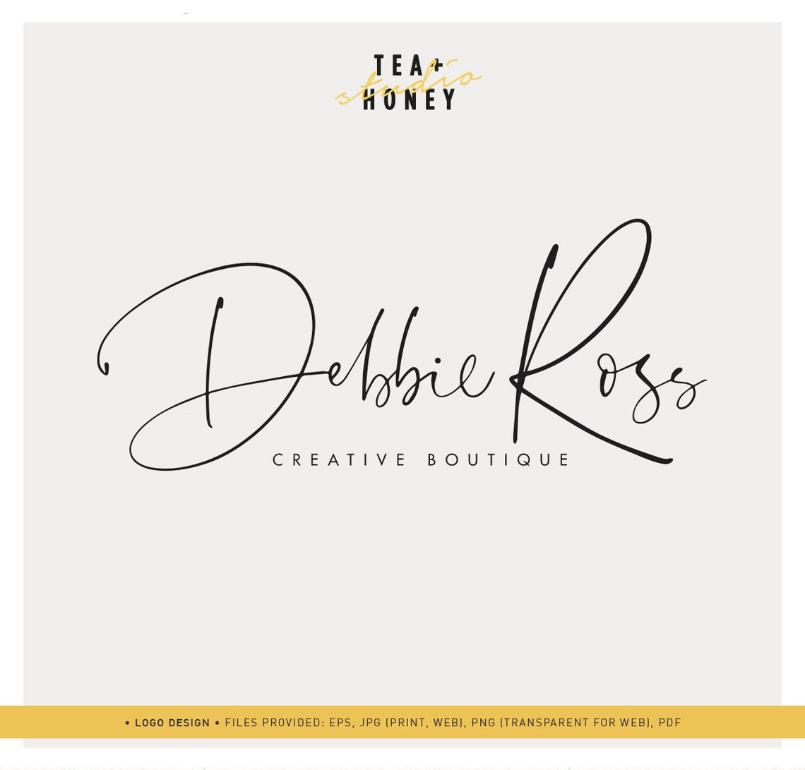 Script Font Logo, Luxury Logo, Elegant Font Design, Small Business Logo ...