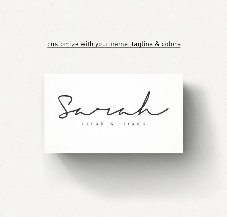 Elegant Logo Script Signature Logo Handmade Logo Watermark - Etsy