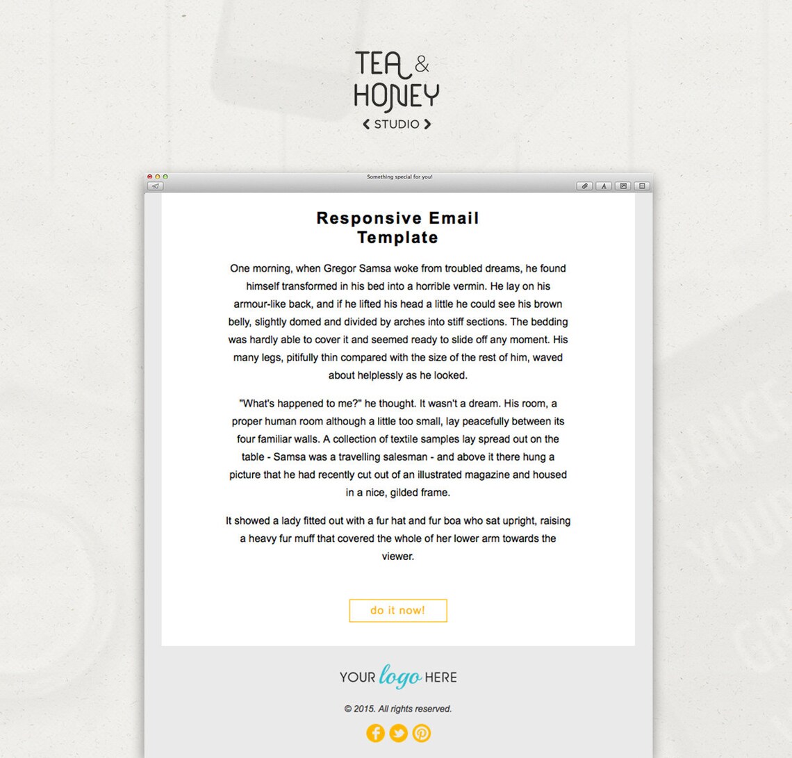 HTML Email Template, Mailchimp Newsletter Design, Resposive HTML ...