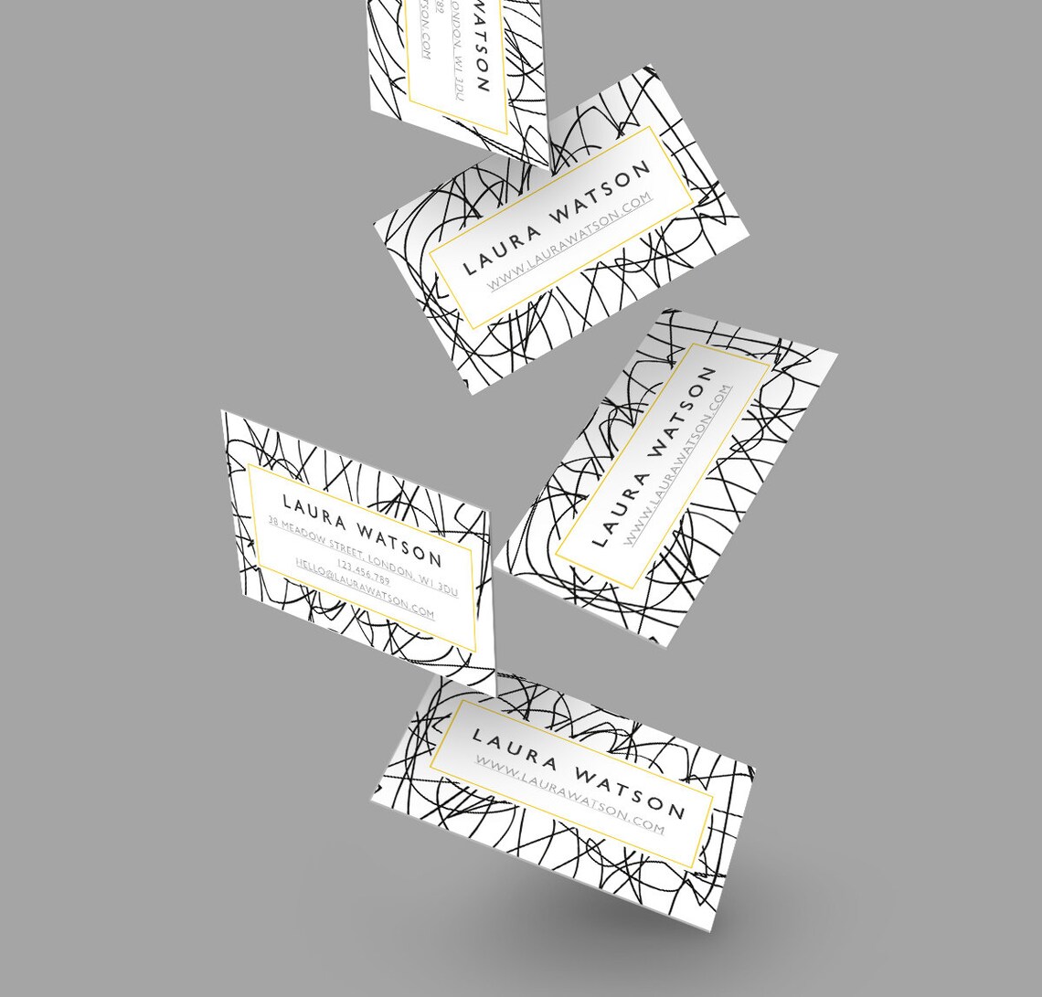 Quirky Calling Card Design, Creative Business Card Template, Modern and ...