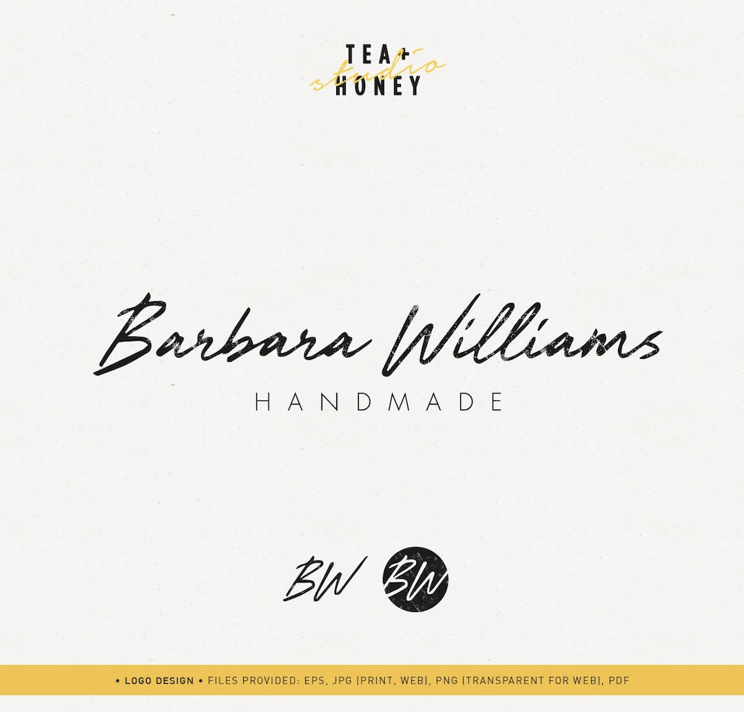 Rustic Handwritten Logo Design, Distressed Icon, Grungy Watermark ...