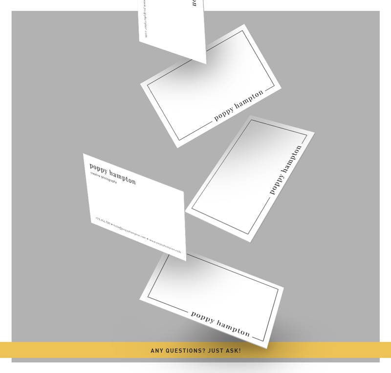 Simple Business Card Design, Elegant Template, White Black, Modern ...