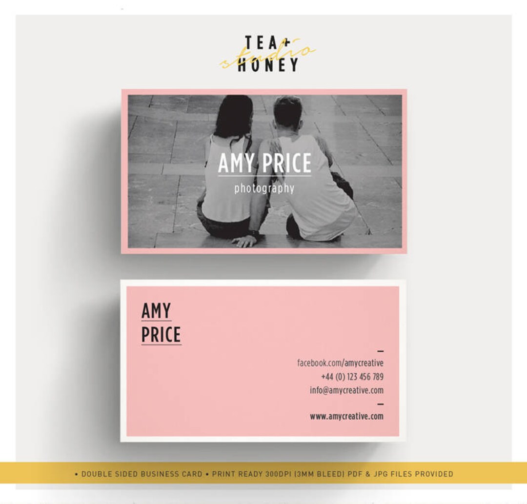 Personalised Business Card Template, Calling Card, Unique BC Design ...
