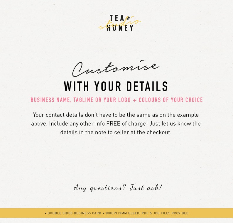 Minimalistic Calling Card, Black White Business Card, Creative Card ...