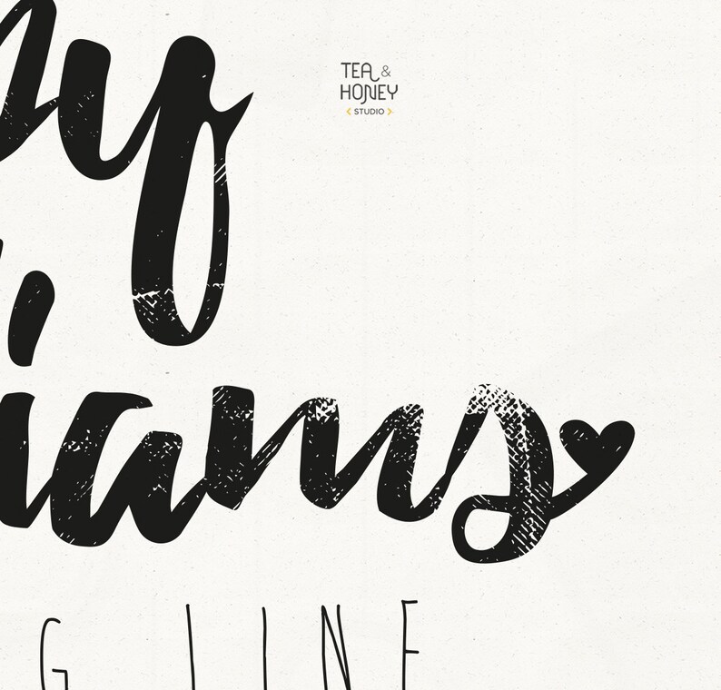 Brush Font Logo, Rustic Logo, Hipster Style, Handmade Design, Black and ...