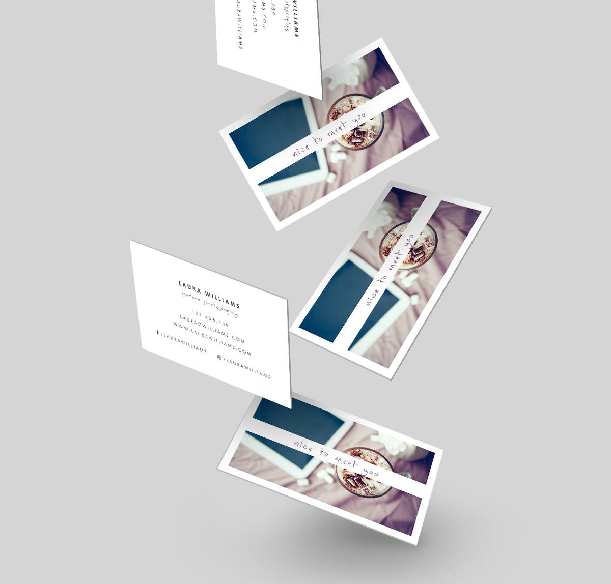Photographers Business Card, Premade Name Card, Minimalistic Business ...