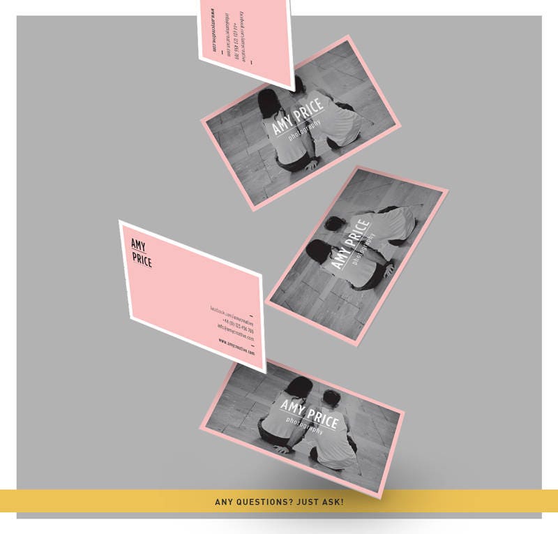 Personalised Business Card Template, Calling Card, Unique BC Design ...