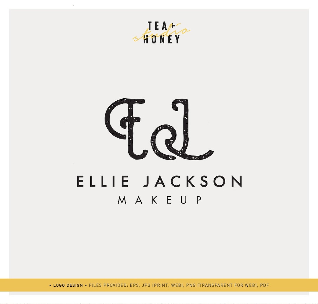 Makeup Artist Logo, Premade Branding, Initials Logo Icon, Unique Font ...