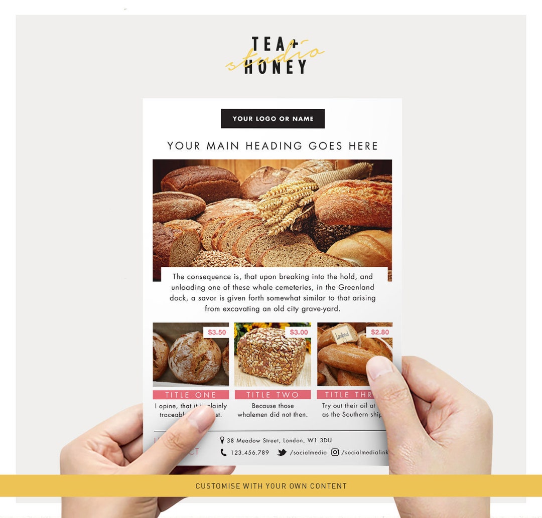 Leaflet Template, A6 Simple Flyer Design, Modern Photography Marketing ...