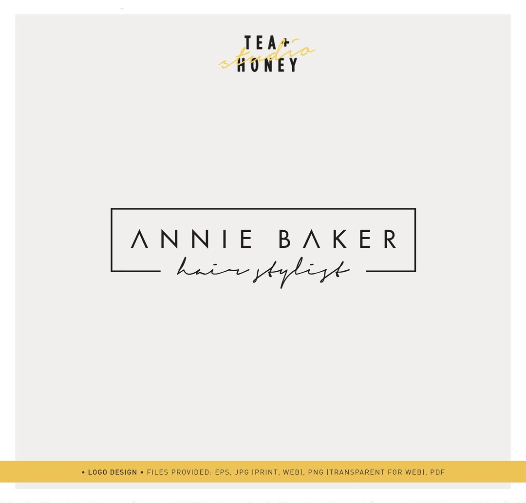 Modern Simple Minimal Pre-made Logo in Frame, Customisable Design, Add ...