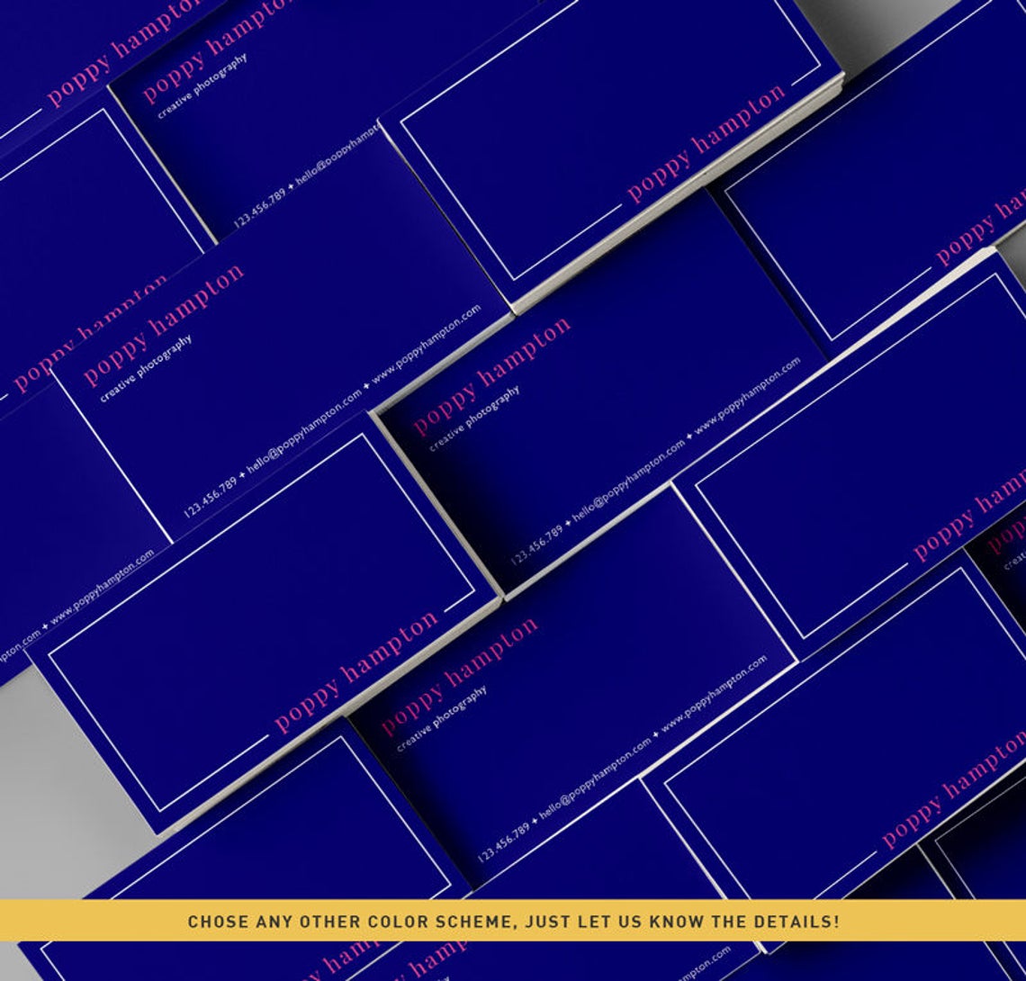 Simple Business Card Design, Elegant Template, White Black, Modern ...