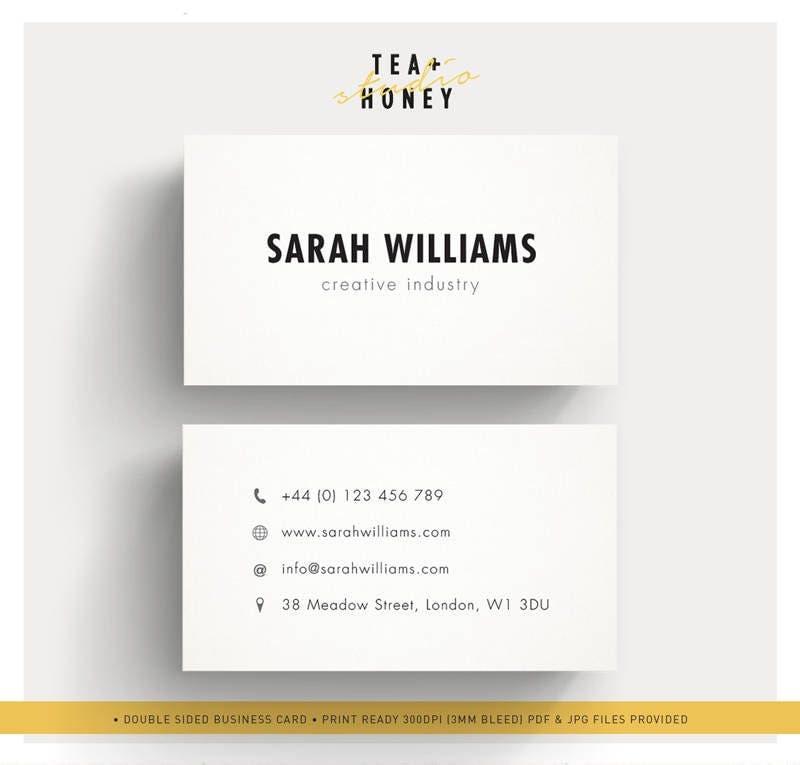 Black and white business card store