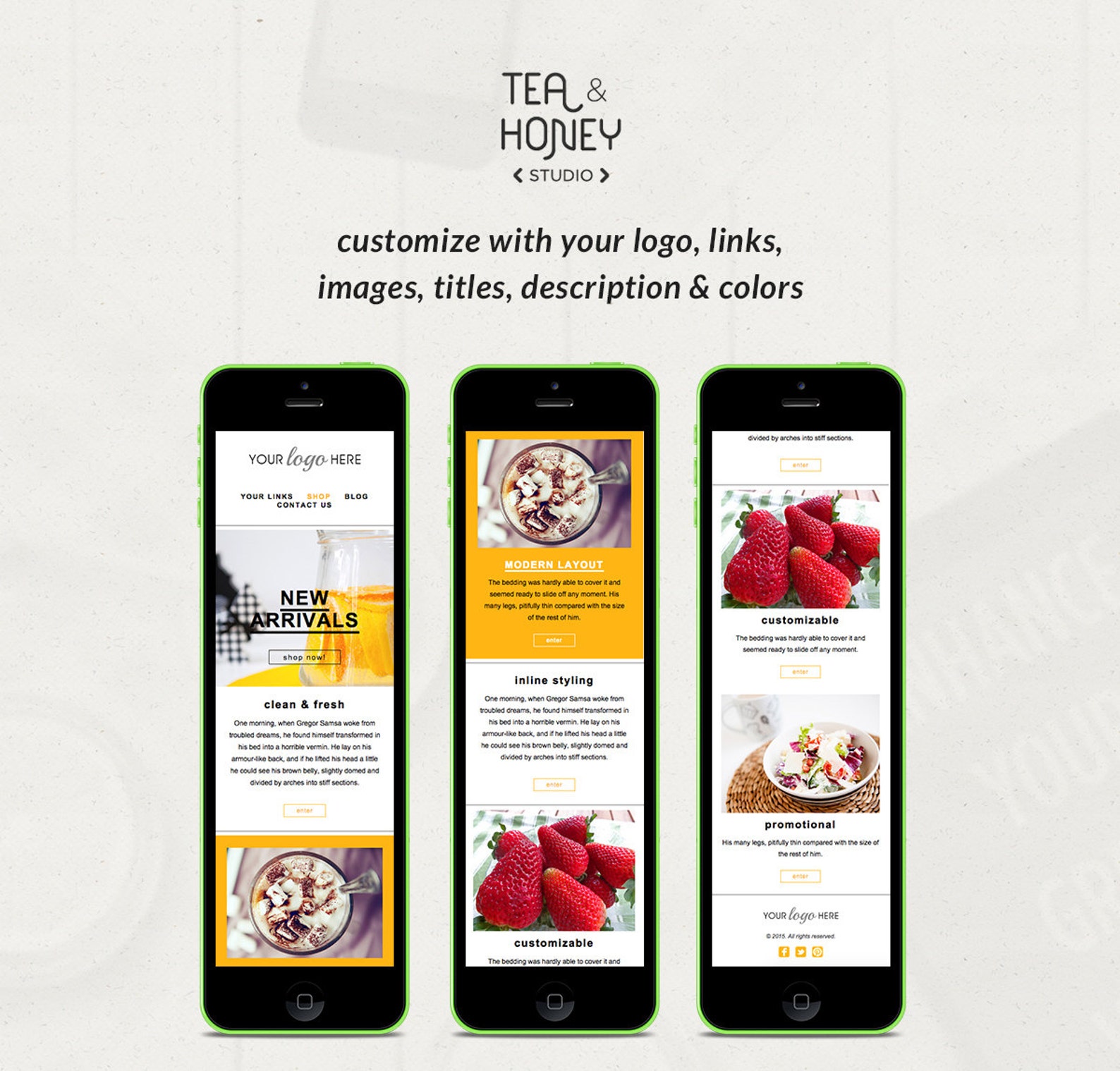 Mailchimp Html Template Email Newsletter Clean Design Modern Template Campaign Builder
