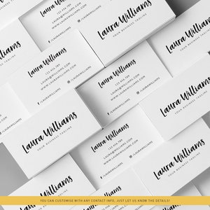 Minimalistic Calling Card, Black White Business Card, Creative Card ...