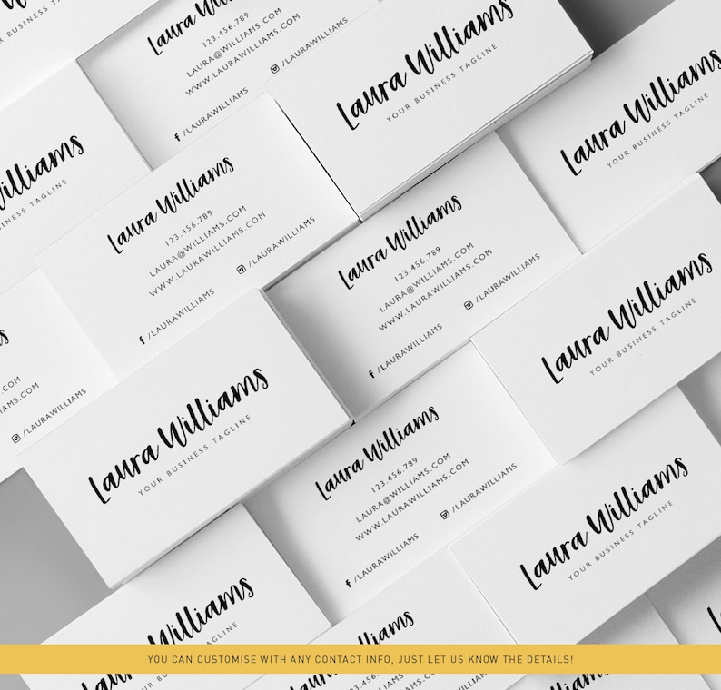 Minimalistic Calling Card, Black White Business Card, Creative Card ...