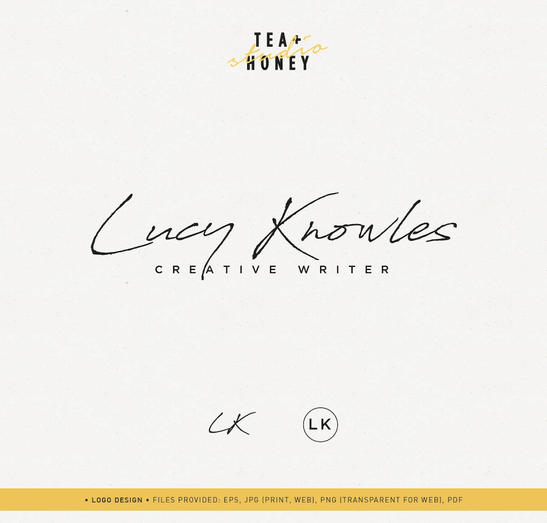 Signature Script Logo, Pre-made Minimalistic Brand, Minimal Logo ...