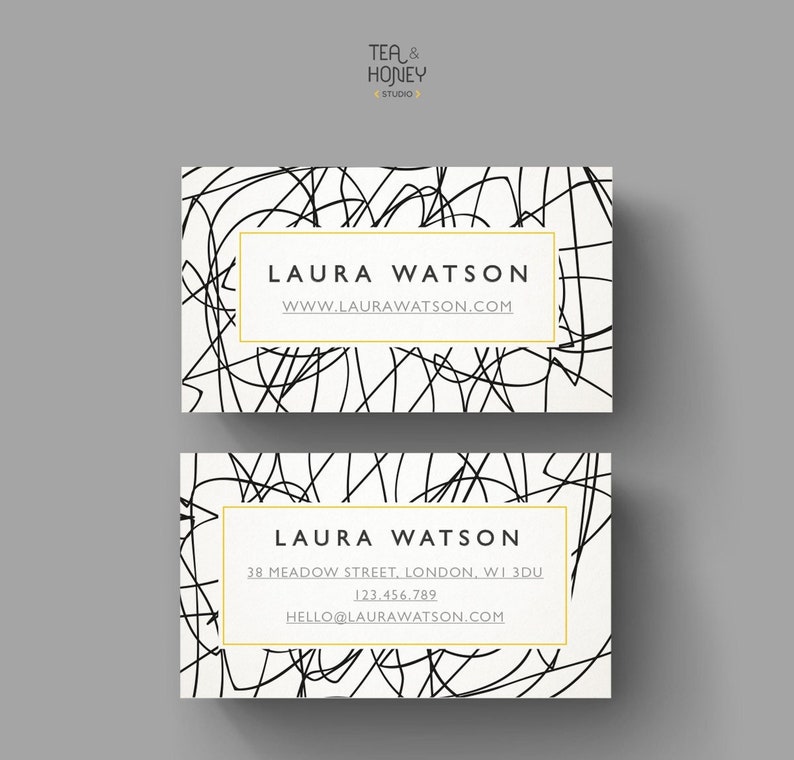 Quirky Calling Card Design, Creative Business Card Template, Modern and ...