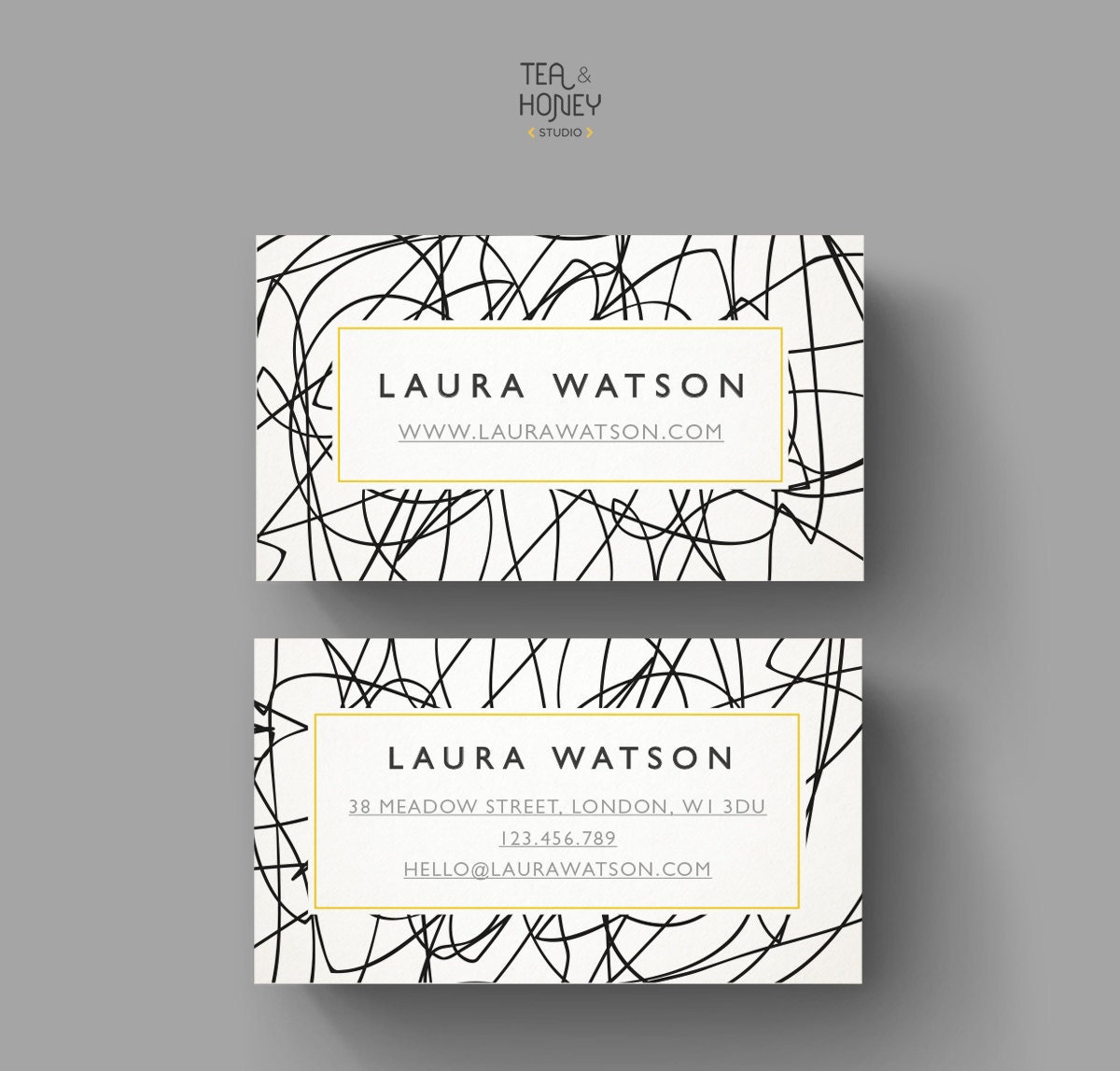 Quirky Calling Card Design, Creative Business Card Template, Modern and ...