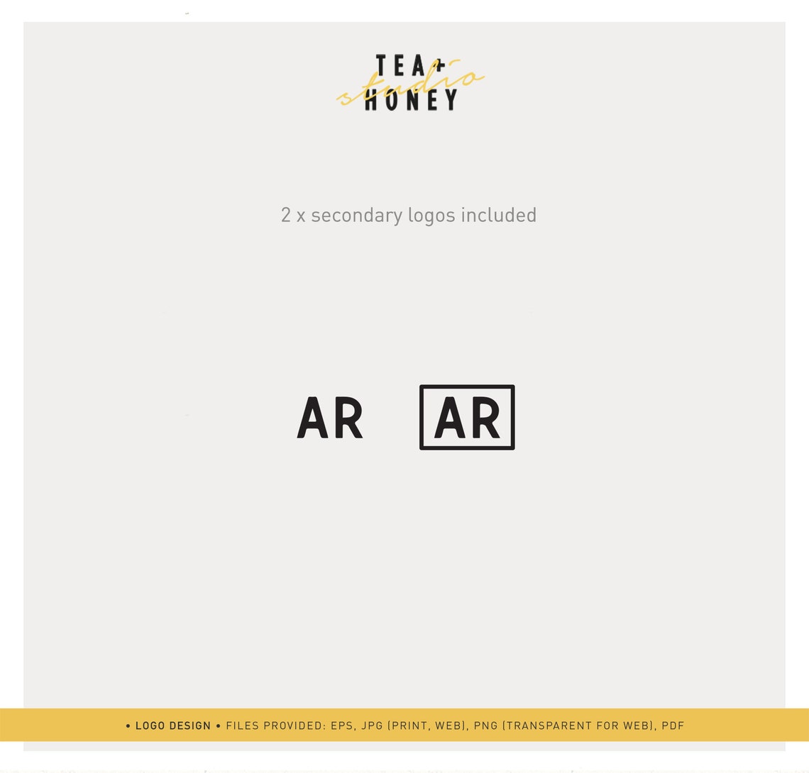 Unique Font Logo Frame Logo Premade Branding Minimal Logo | Etsy