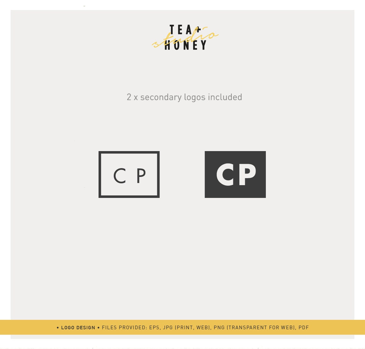 Bold Name Elegant Frame Logo, Neutral Logo, Premade Logo, Minimalistic ...