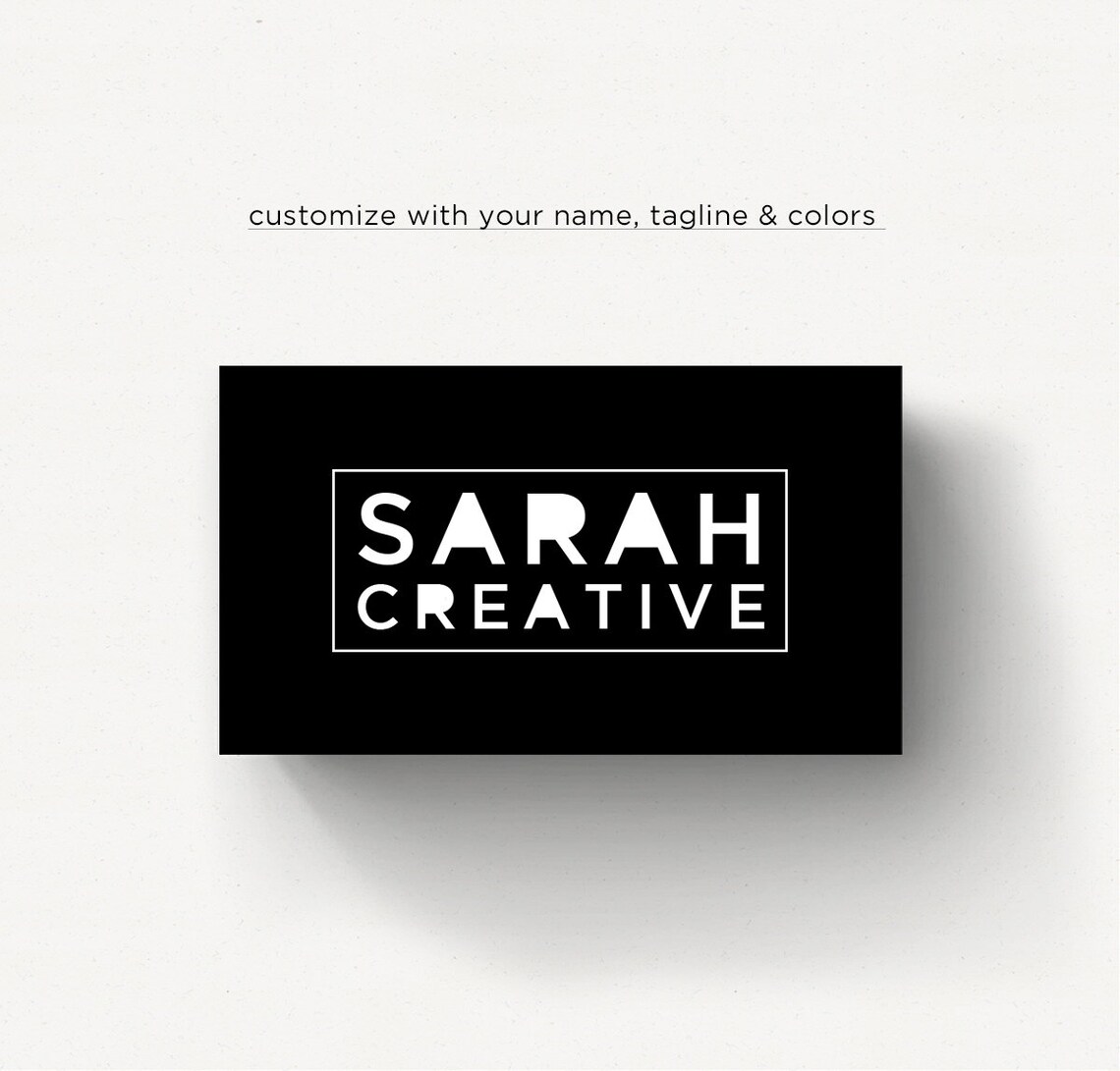 Modern Bold Logo in Square Frame, Pre-made Professional Logo for Small ...