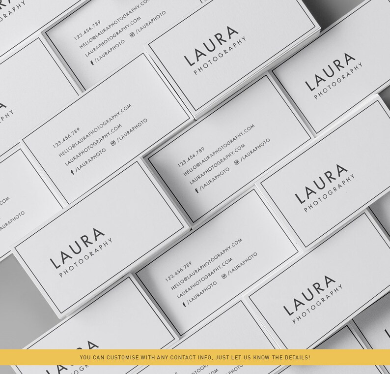 Minimalistic Professional Business Card, Simple Calling Card, Small ...