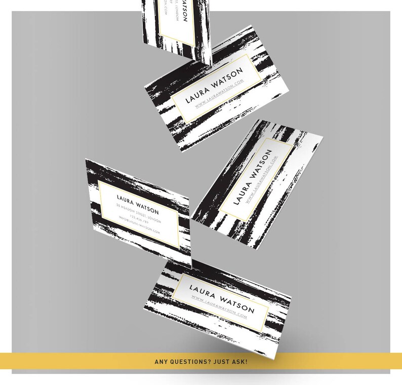 Business Card Template, Business Card for Artists, Paint Brush ...