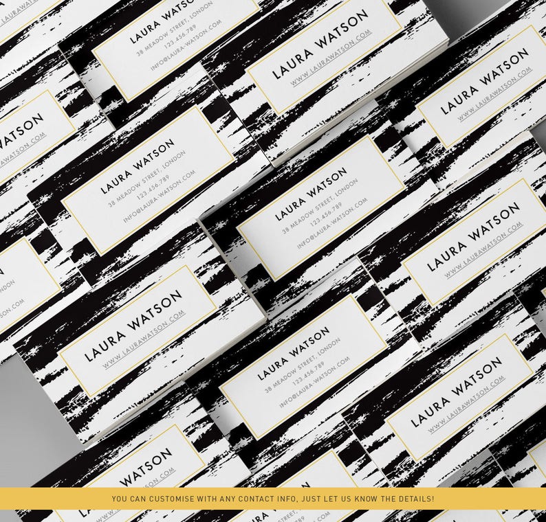 Business Card Template, Business Card for Artists, Paint Brush ...