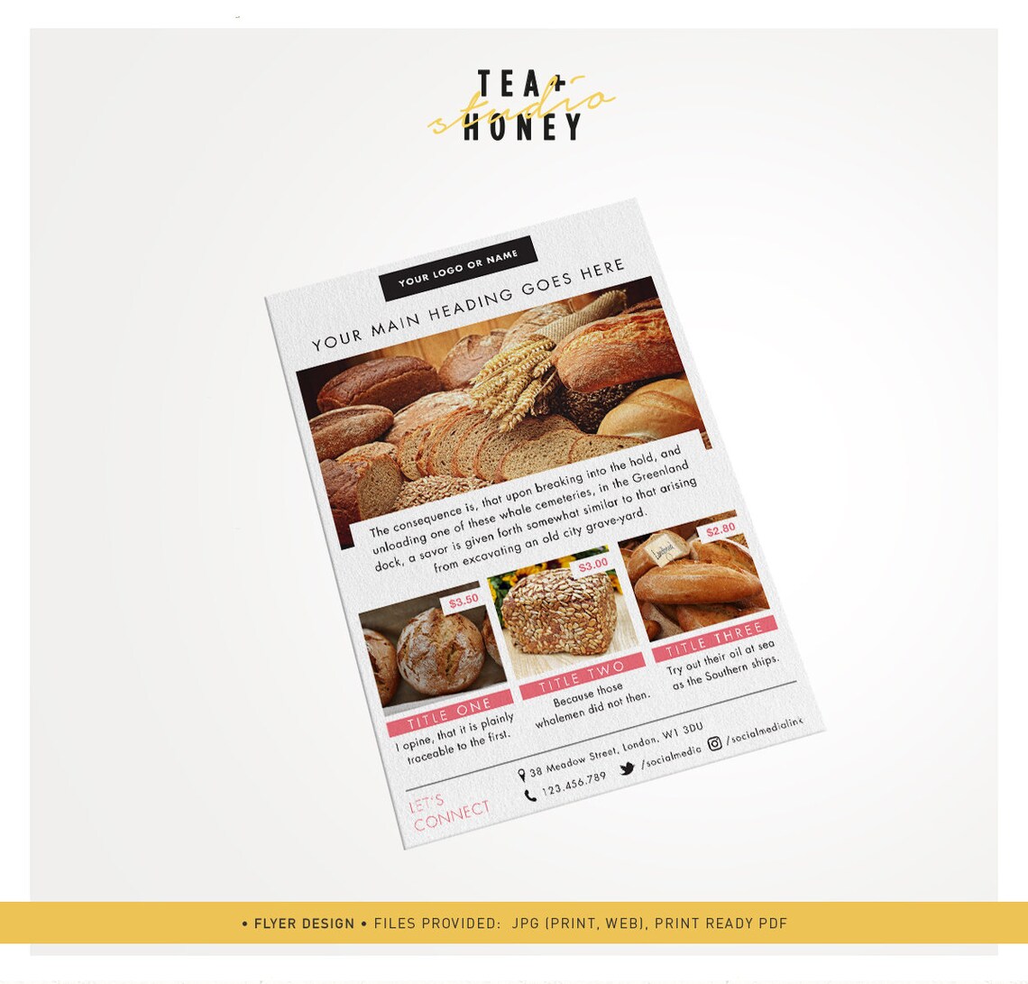 Leaflet Template, A6 Simple Flyer Design, Modern Photography Marketing ...