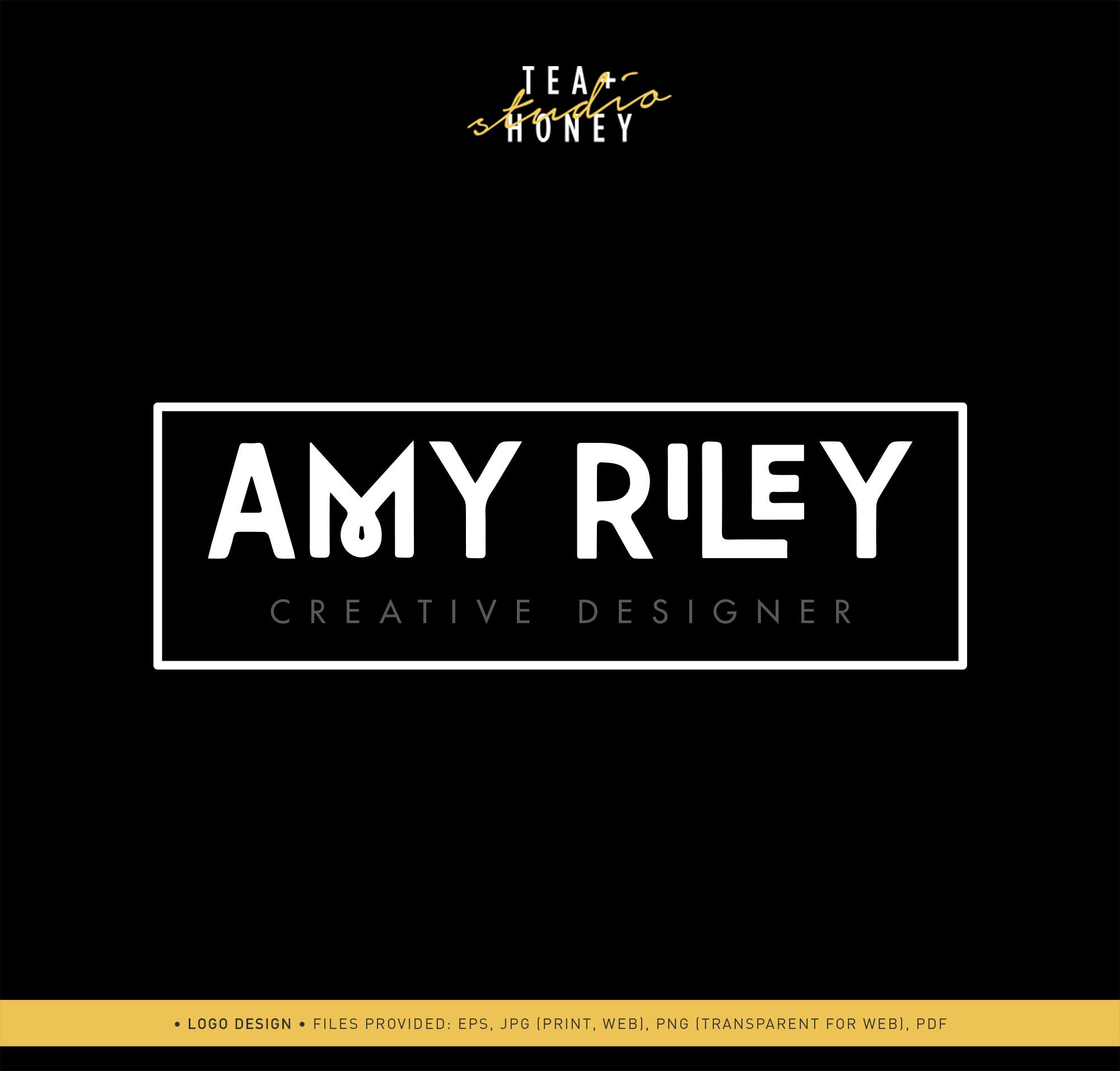 Unique Font Logo Frame Logo Premade Branding Minimal Logo - Etsy