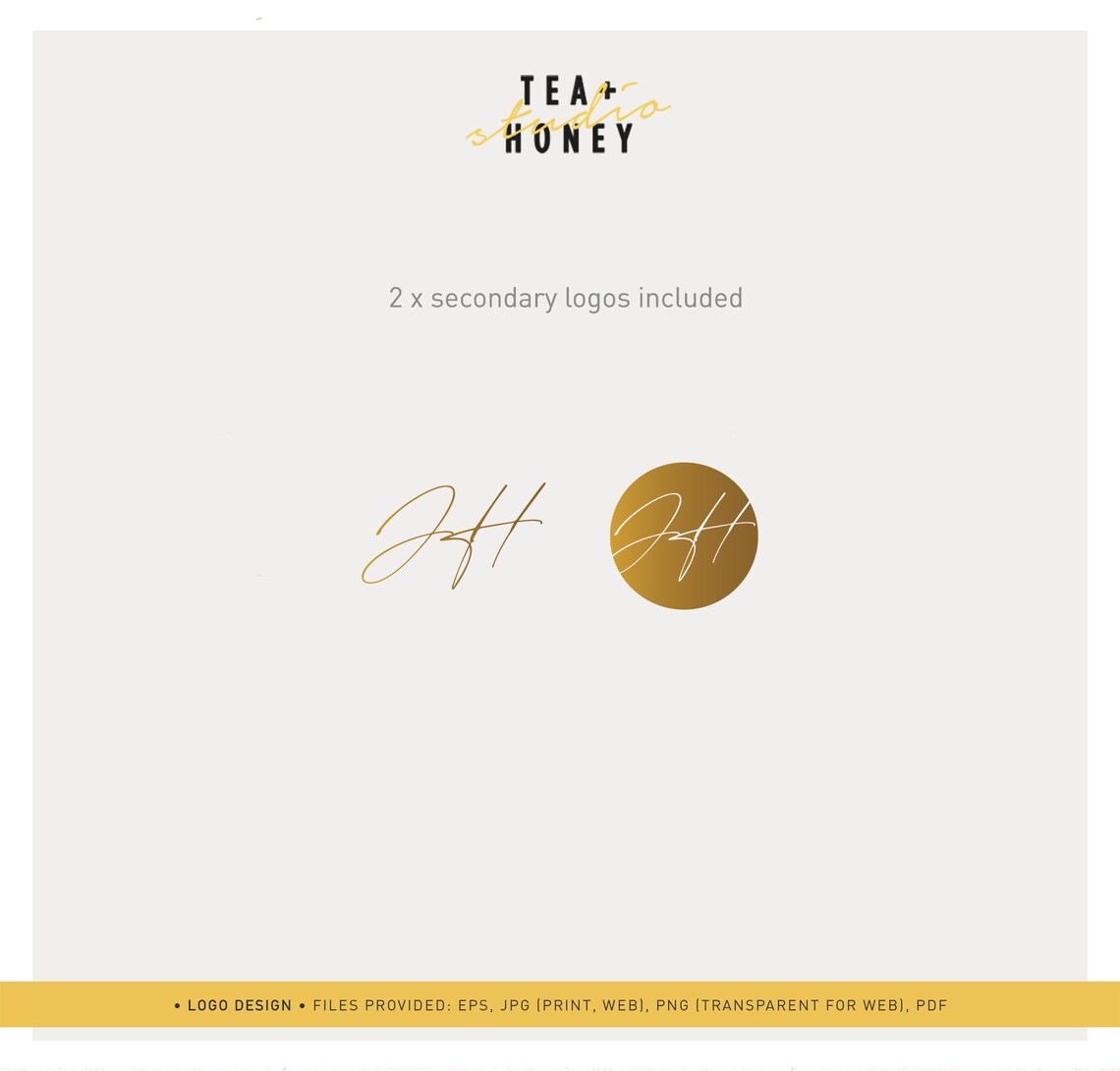 Gold Elegant Handwritten Script Font Logo, Graphic Design for Hair ...