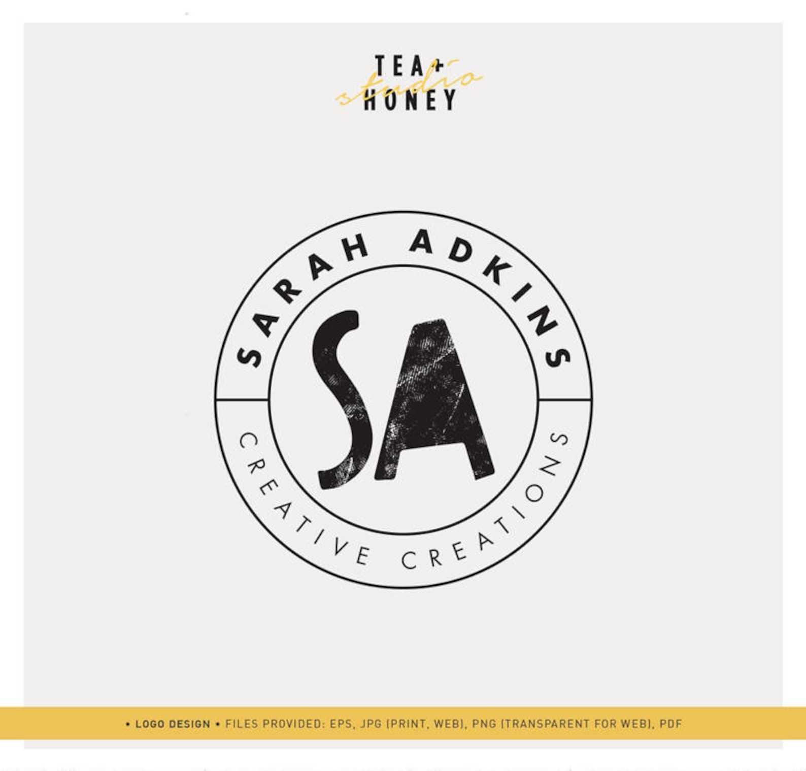 Circle Logo, Initials Logo, Monogram Logo, Name Tagline Logo, Stamp ...