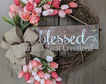 Spring Wreath | Etsy