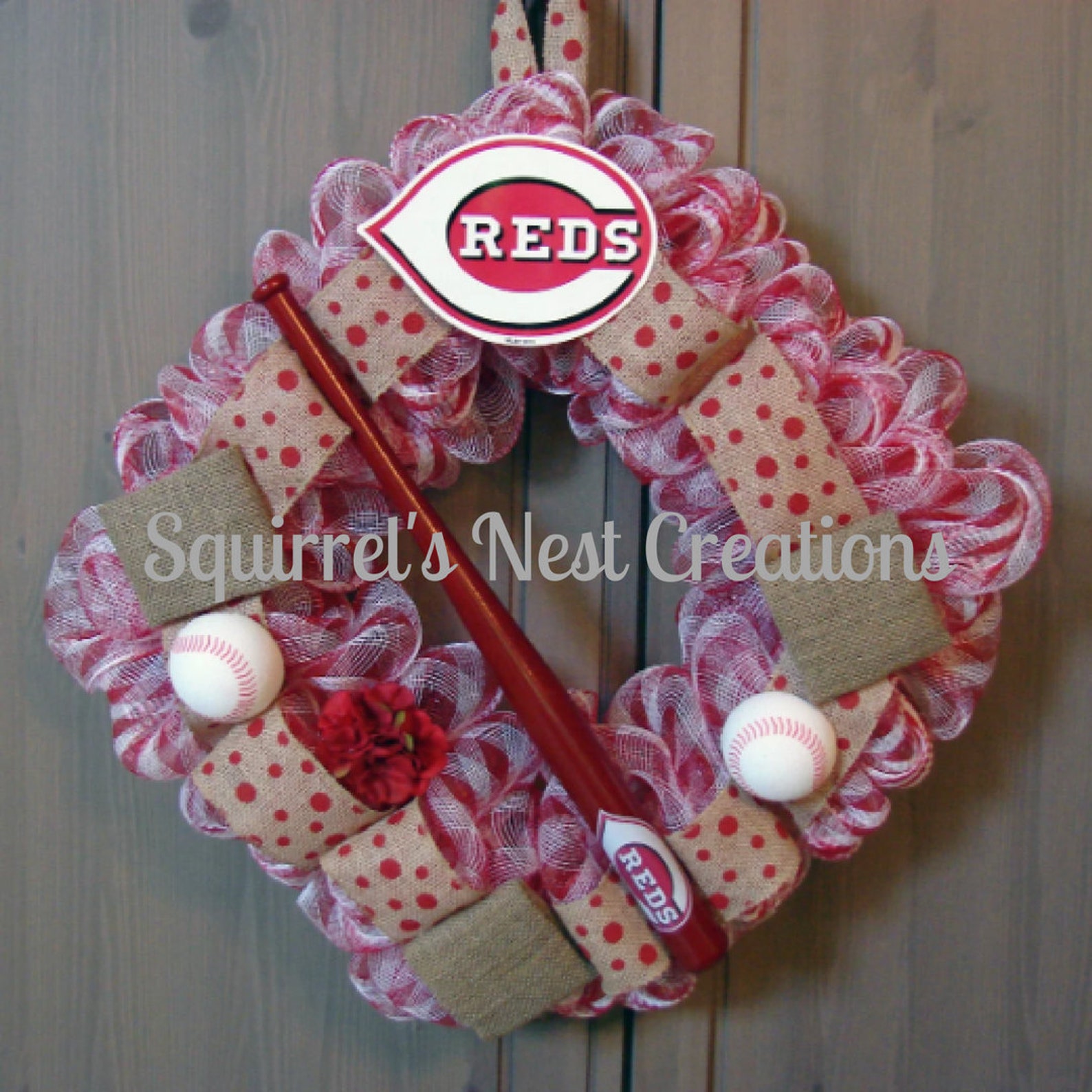 All Stars - Go Reds! - Cincinnati Reds or MLB Baseball Team Burlap and ...