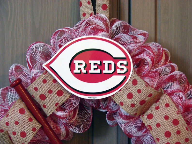 All Stars - Go Reds! - Cincinnati Reds or MLB Baseball Team Burlap and ...